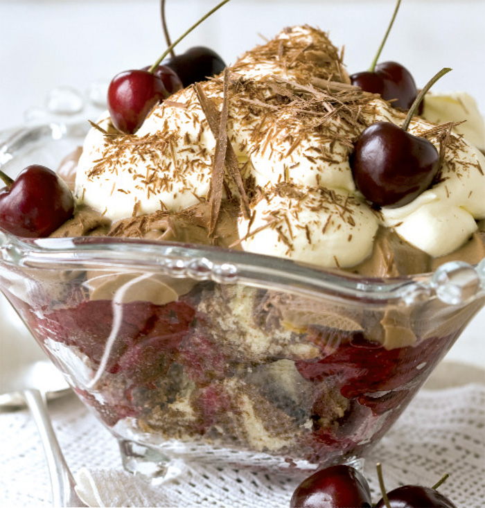 Chocolate Cherry Trifle Vegetarian Recipe
