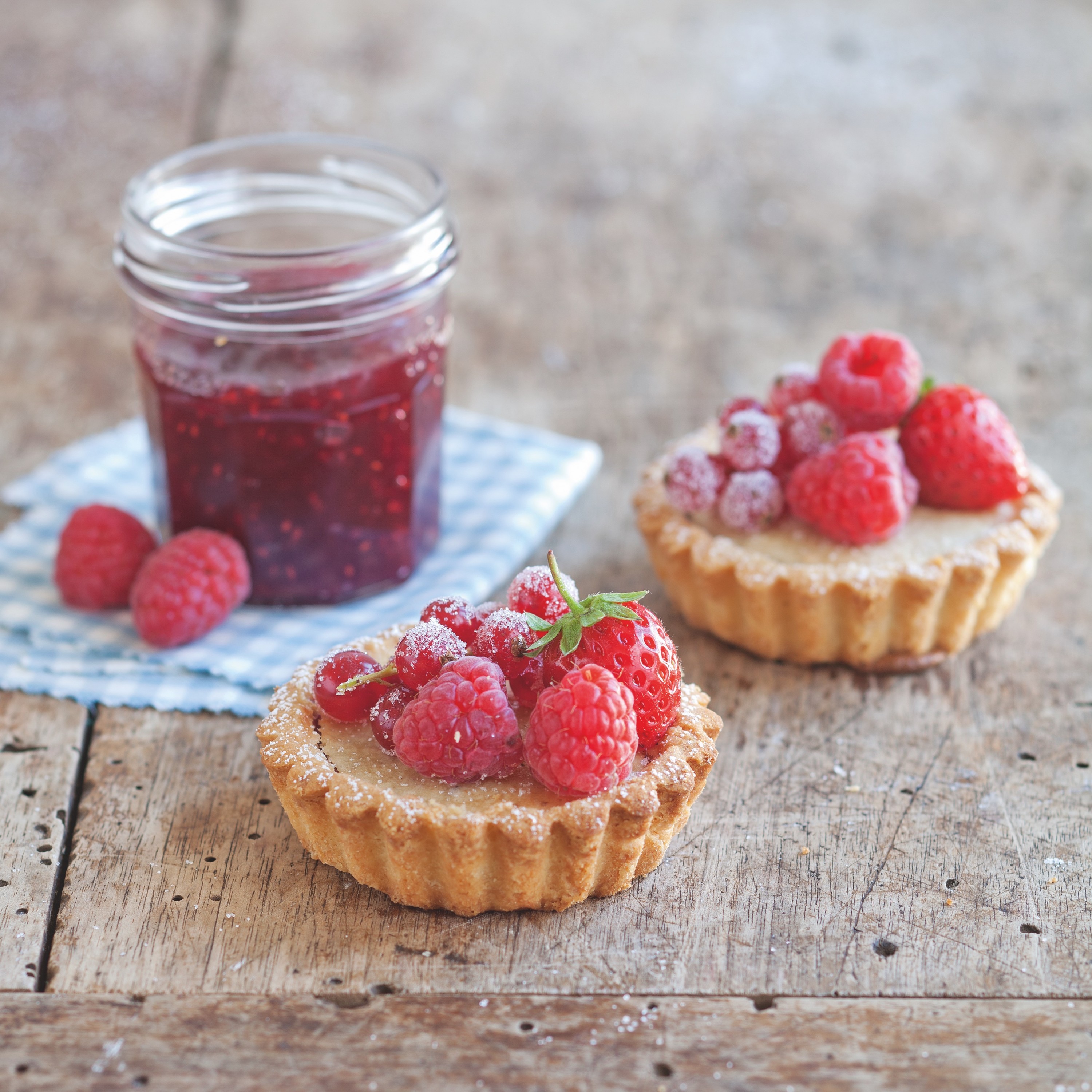 Raspberry Frangipane Tarts Vegetarian Recipe