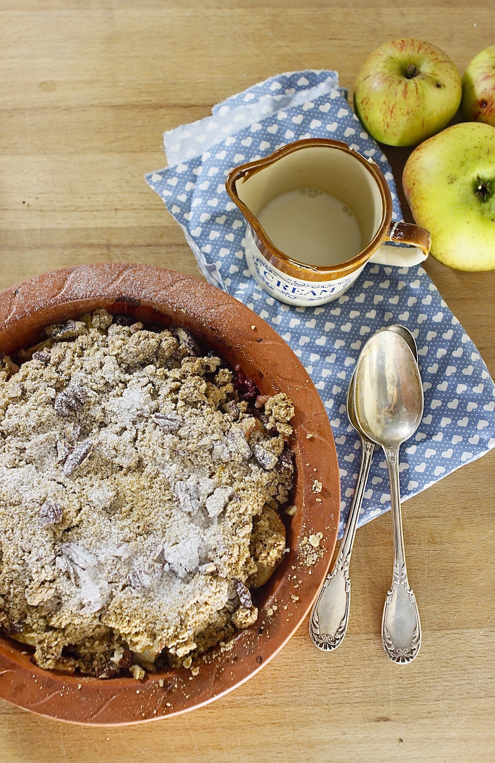 Apple Raspberry Crumble Vegetarian Recipe