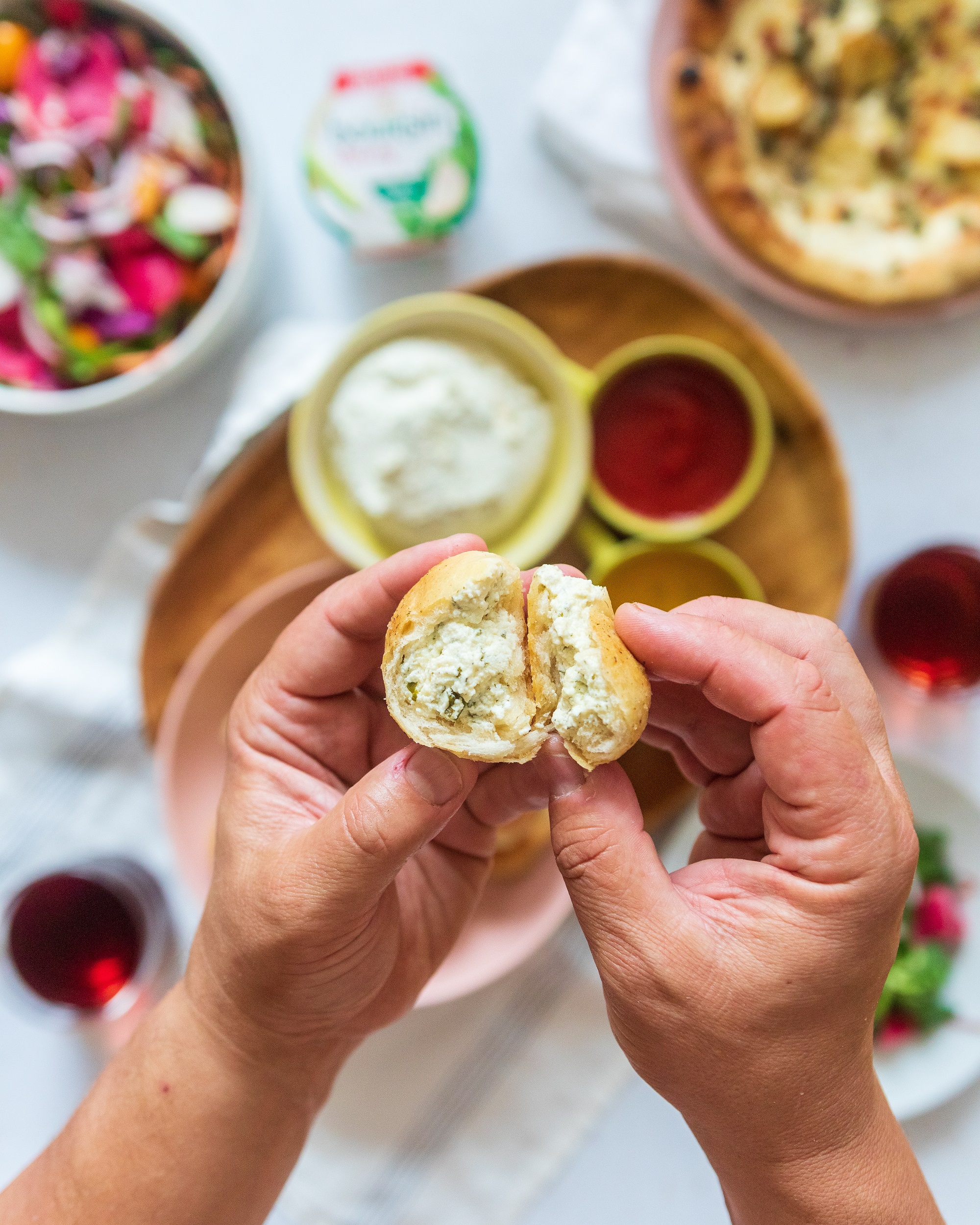 Cheese & Garlic Dough Balls Vegetarian Recipe