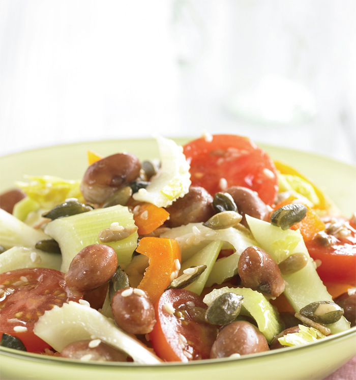 Borlotti Bean, Celery and Tomato Salad Vegetarian Recipe